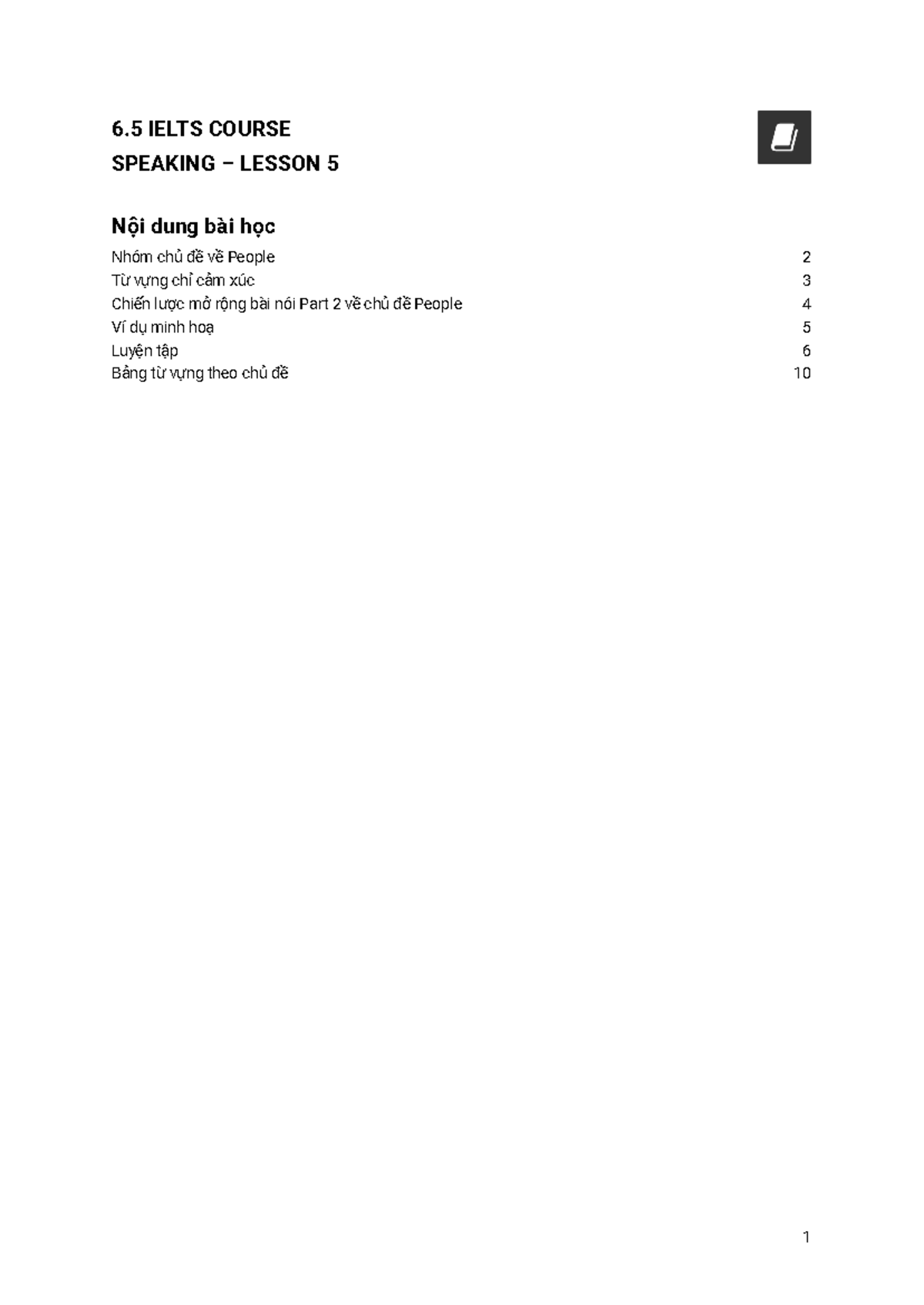 DES1.16.5 IELTS Speaking - Lesson 5: People and Emotions - Studocu