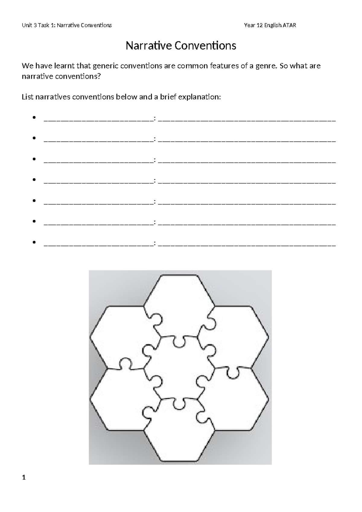 Unit 3 Task 1: Narrative Conventions & NPOV Year 12 English ATAR - Studocu