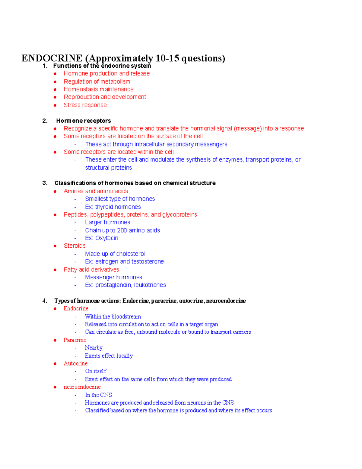 NURB 3050 Final Exam Study Guide: Endocrine, GI, Musculoskeletal ...