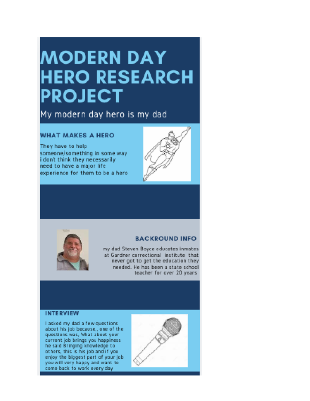 MODERN DAY HERO RESEARCH PROJECT: My Dad's Impact on Education - Studocu