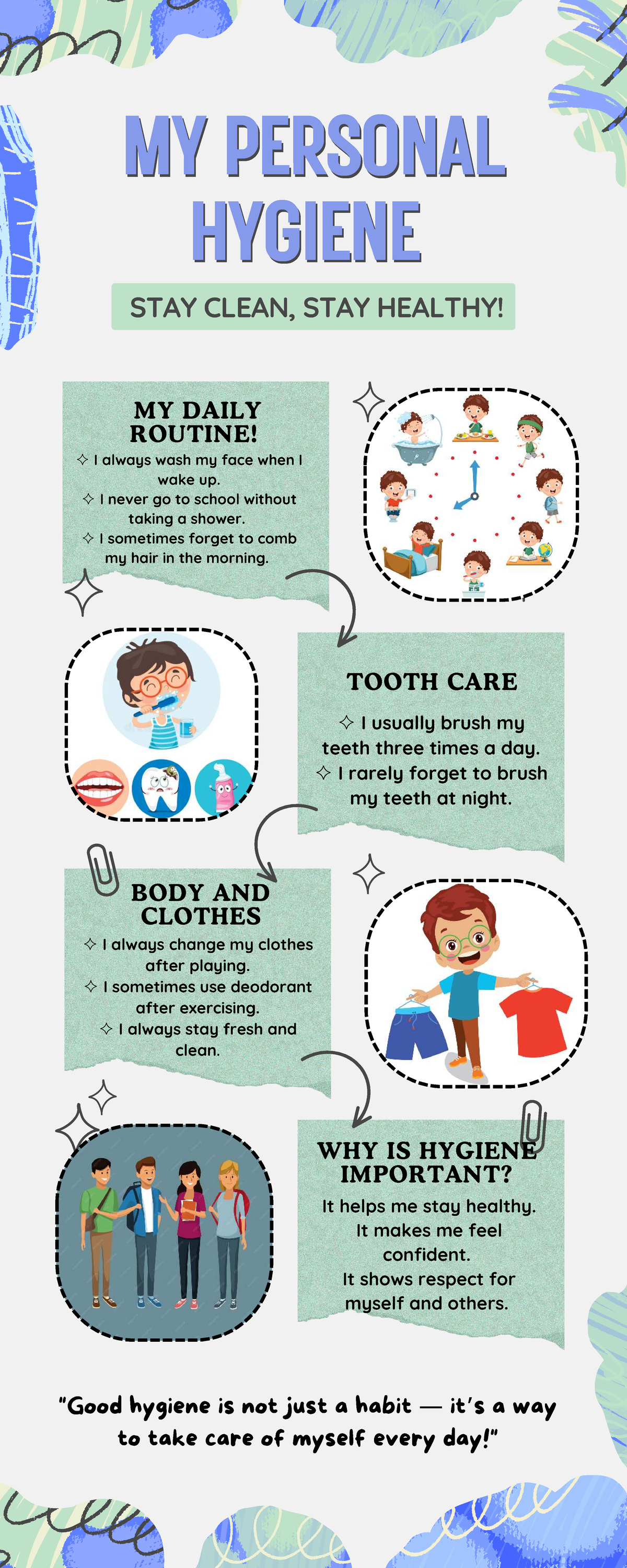 English 5TO - Personal Hygiene: Daily Routine & Importance - Studocu