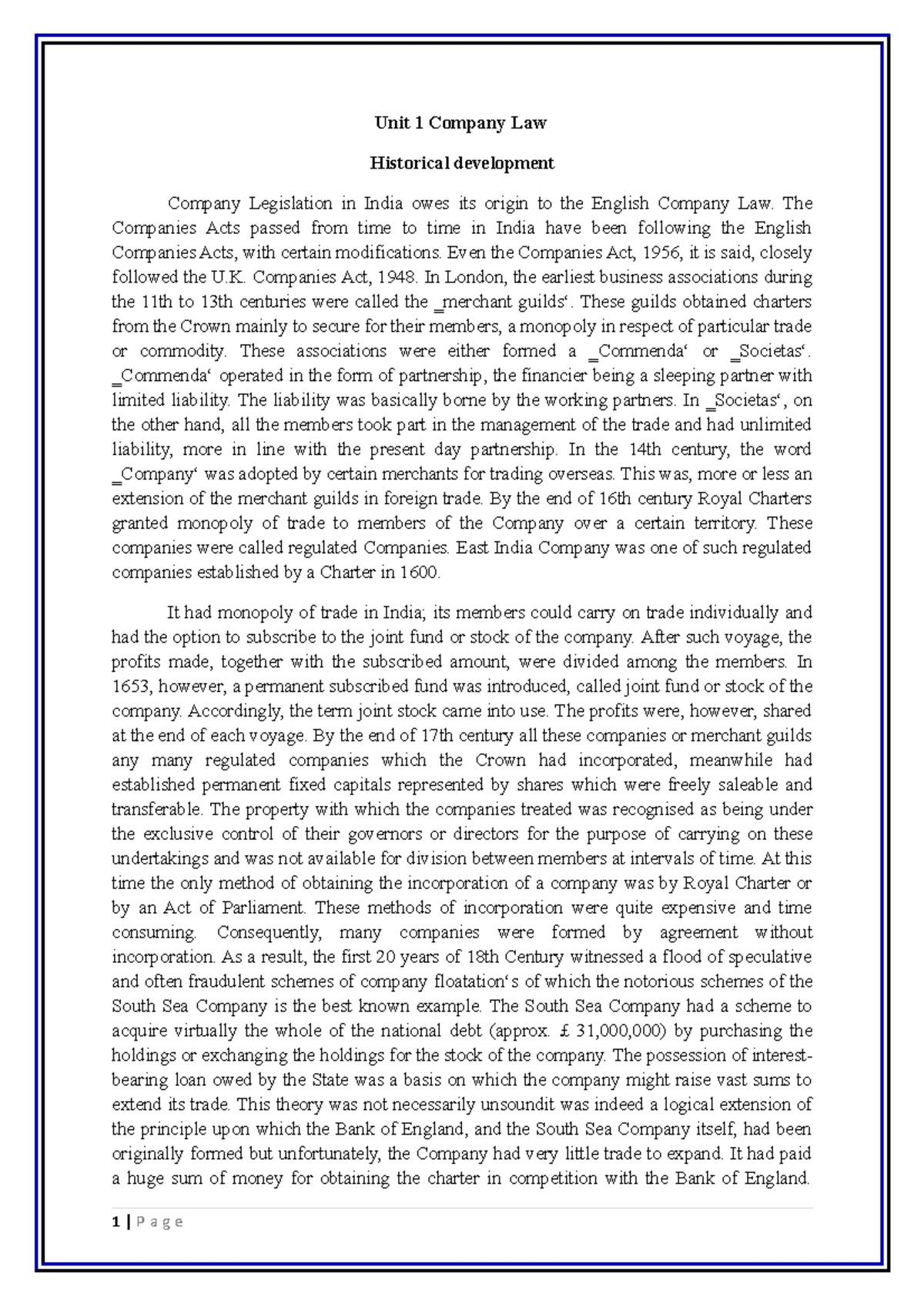 Unit 5 - Summary Company Law - 1 3 6 Winding up of a Company the the ...