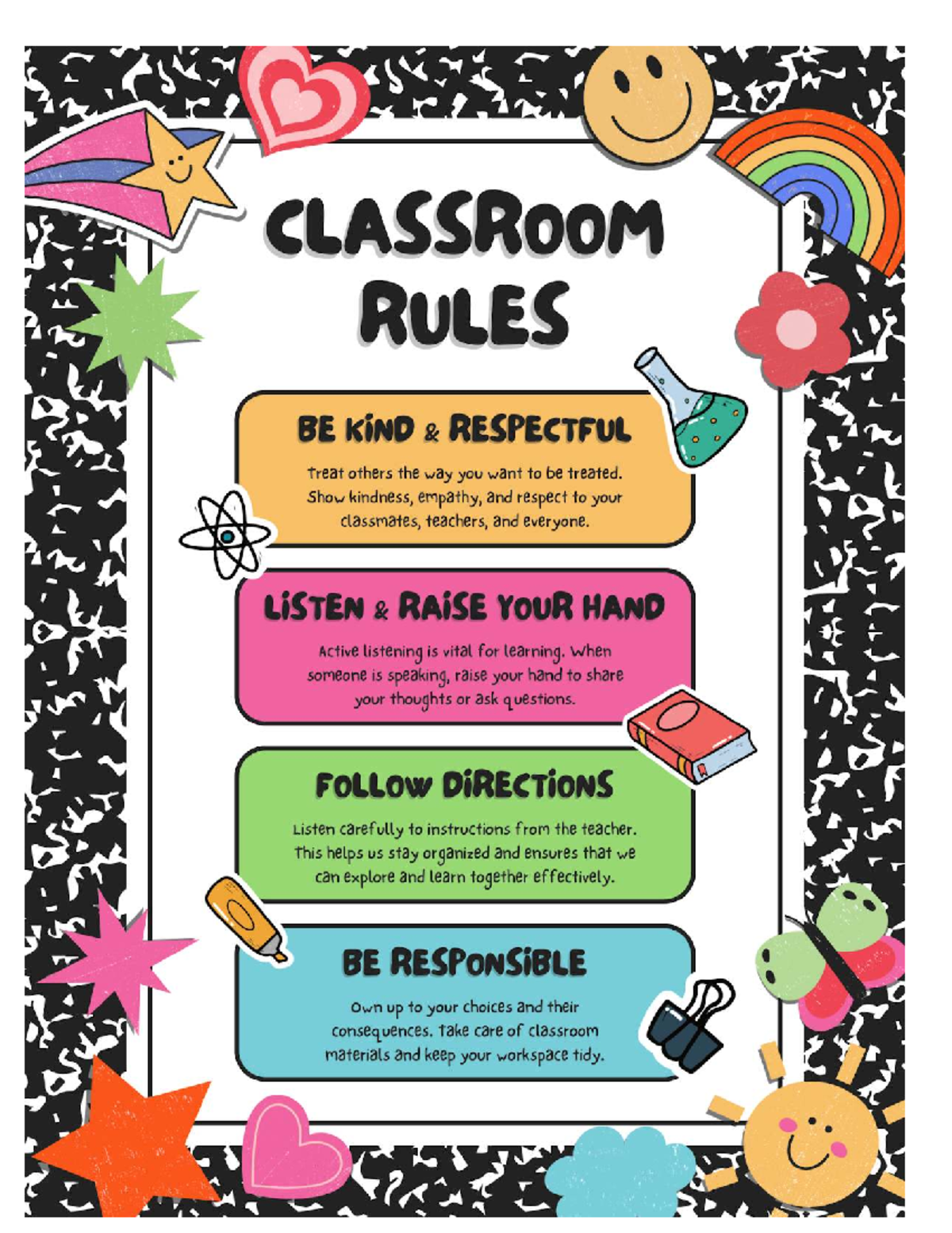 Classroom Rules: Be Kind, Respectful, and Responsible - Studocu