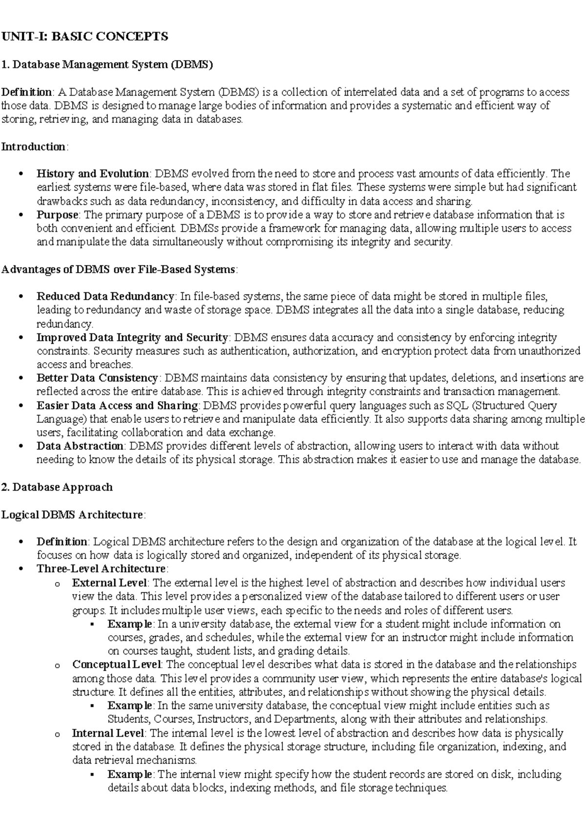 RDBMS Notes (CS101): Core Concepts, Integrity, and Normalization - Studocu