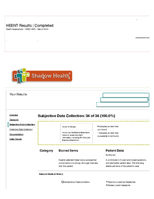Danny Rivera- Shadow Health- Focused Assessment- Cough- Subjective ...