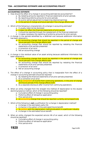 QUIZ PAS 1 Presentation OF FS - P a g e | 1 PAS 1 Presentation of ...
