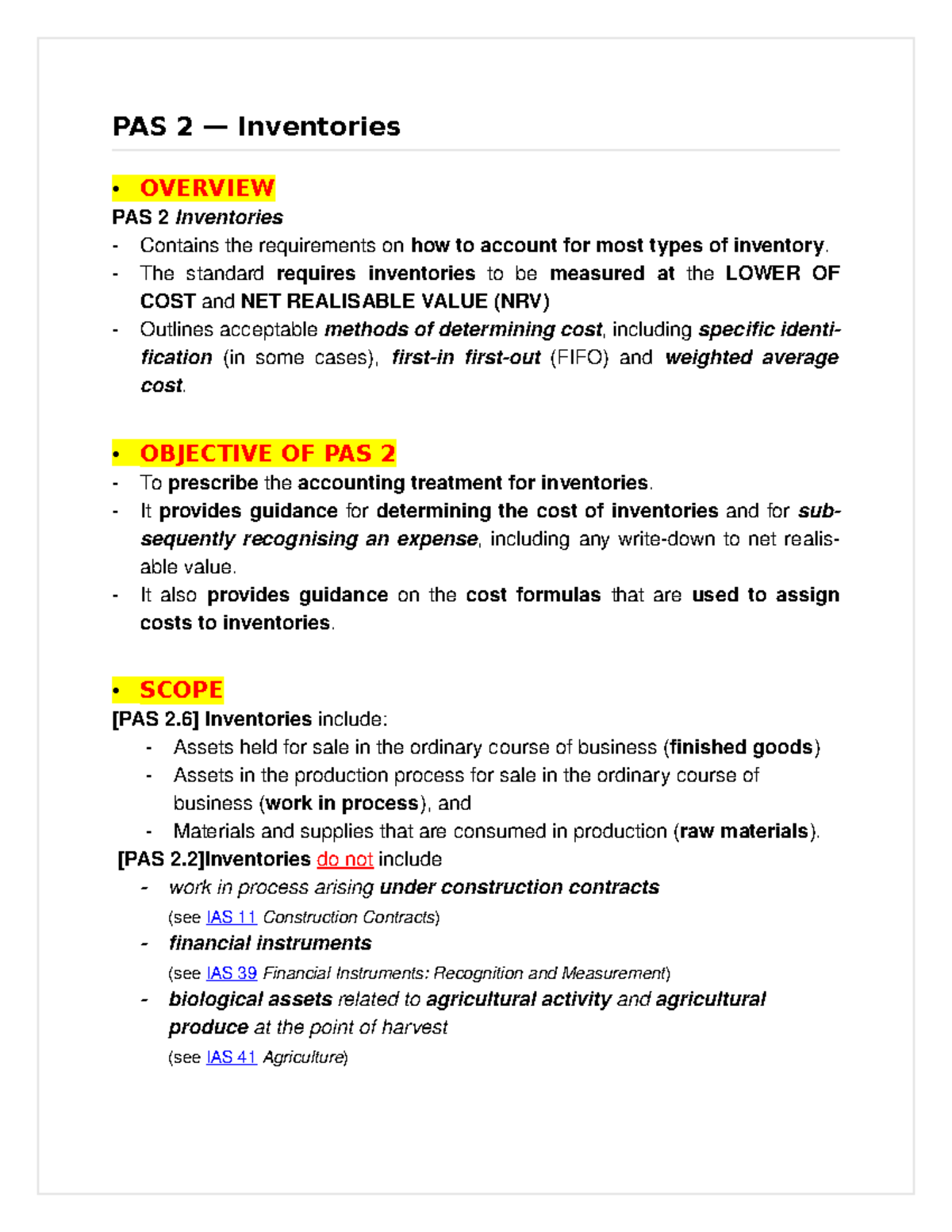 PAS 2 - Accounting for Inventories: Framework and Standards Explained ...