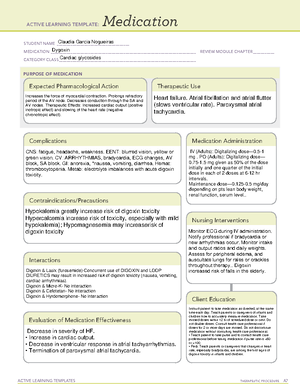 Gentamicin template - ACTIVE LEARNING TEMPLATES Medication STUDENT NAME ...