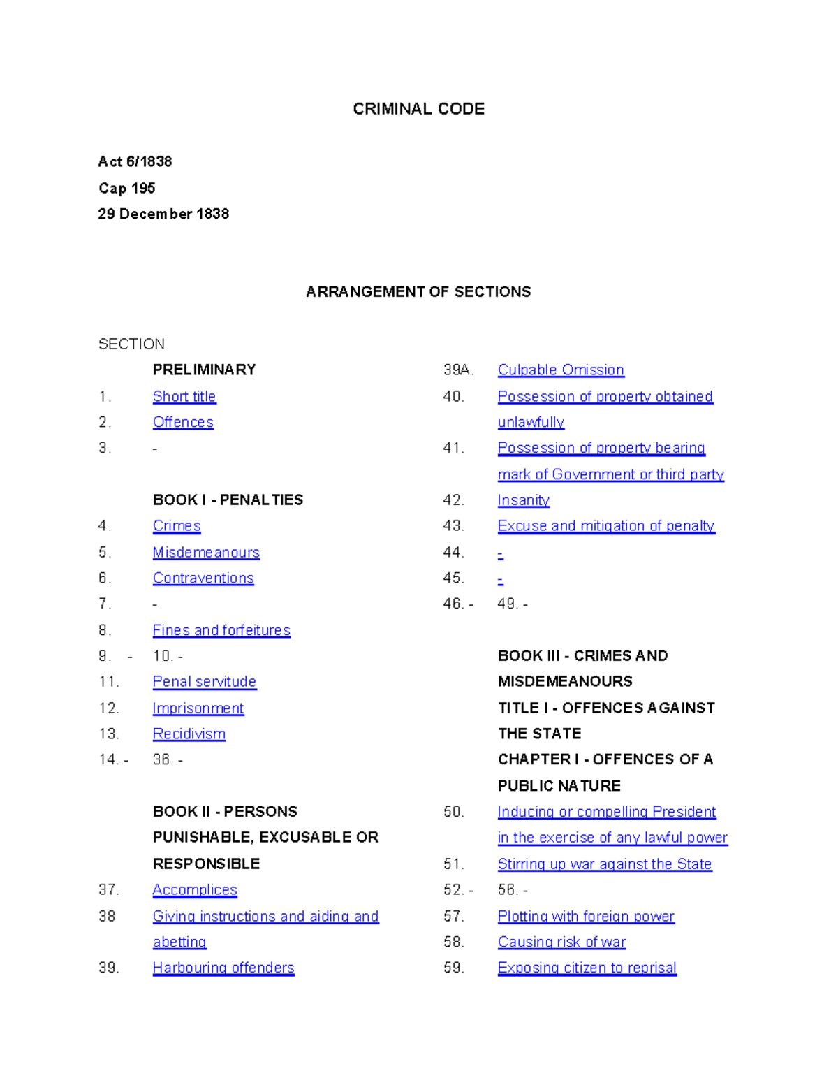 Criminal Code 1 - Comprehensive Overview as of Nov 2024 - Studocu