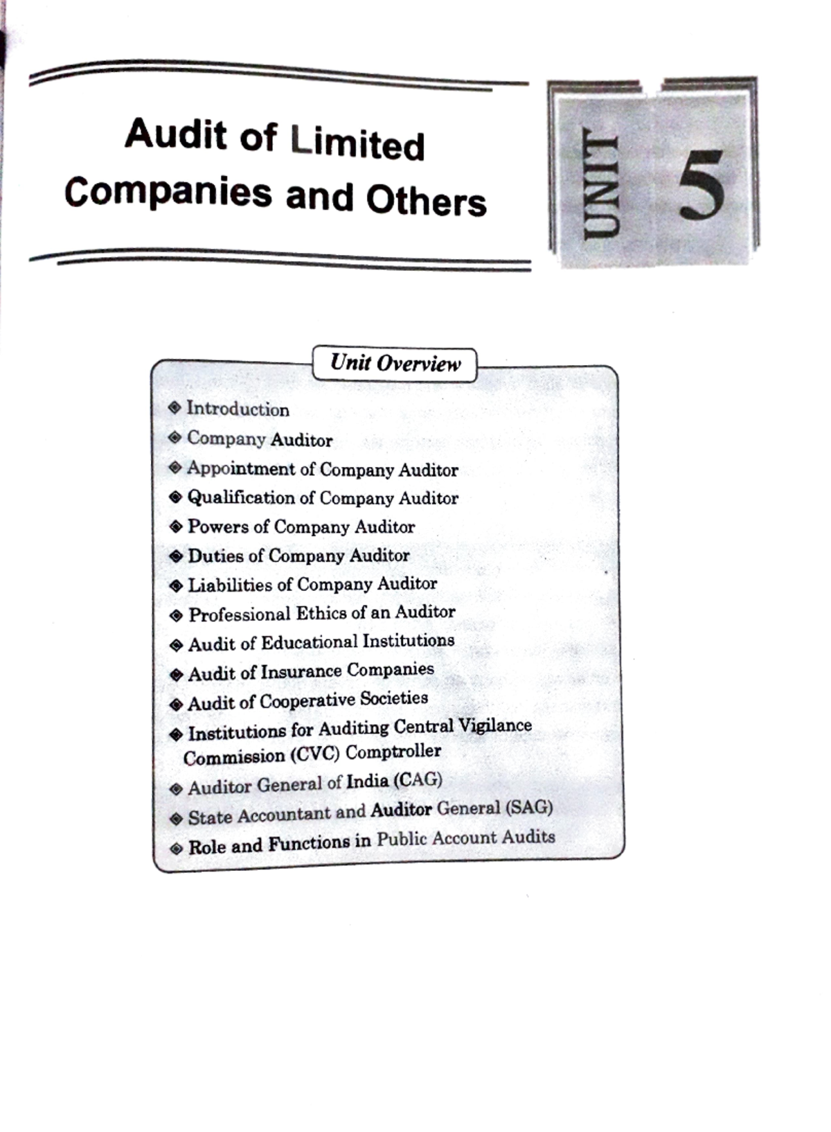 Audit of Limited Companies: Key Concepts & Responsibilities - Studocu