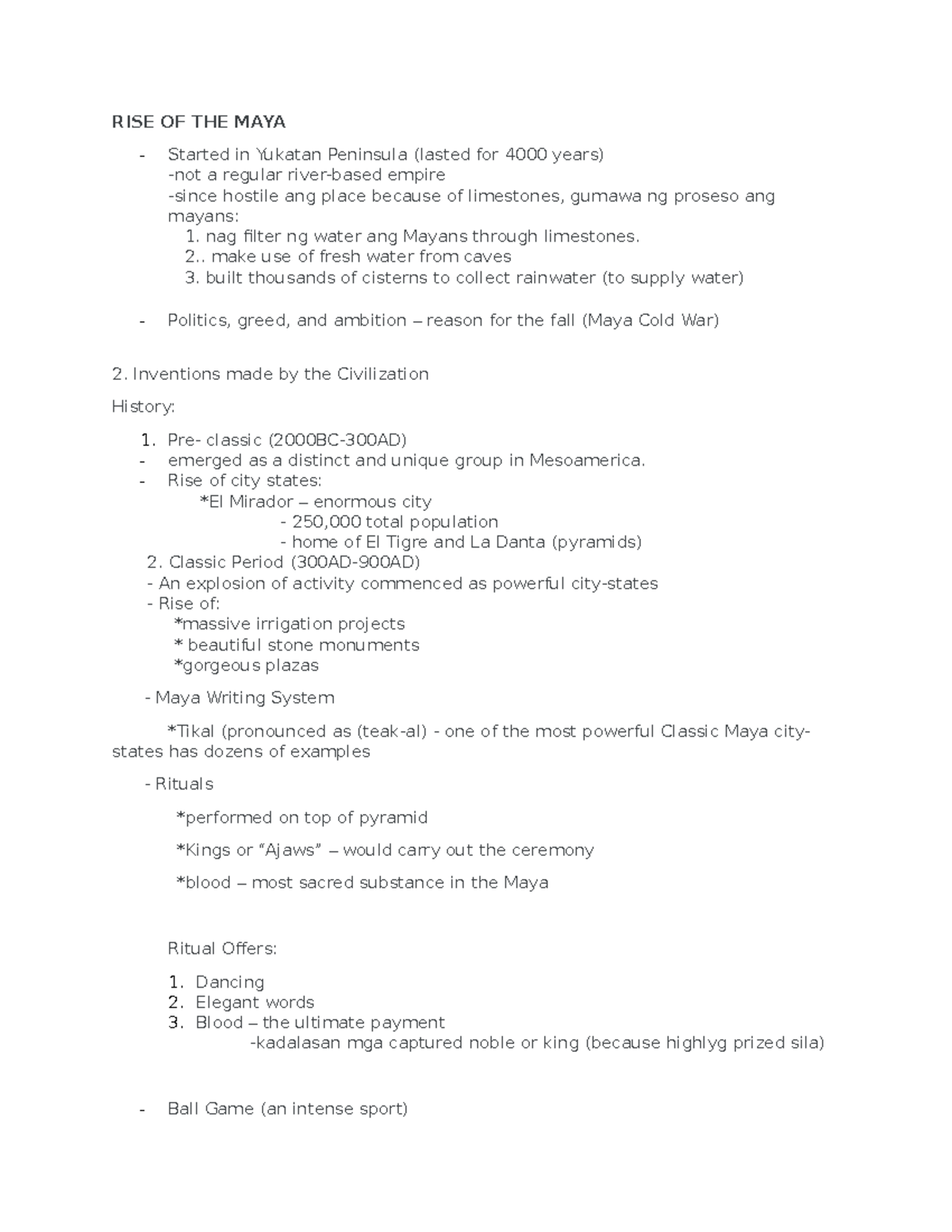STS Notes RISE OF THE MAYA short stories and information of the Mayan ...