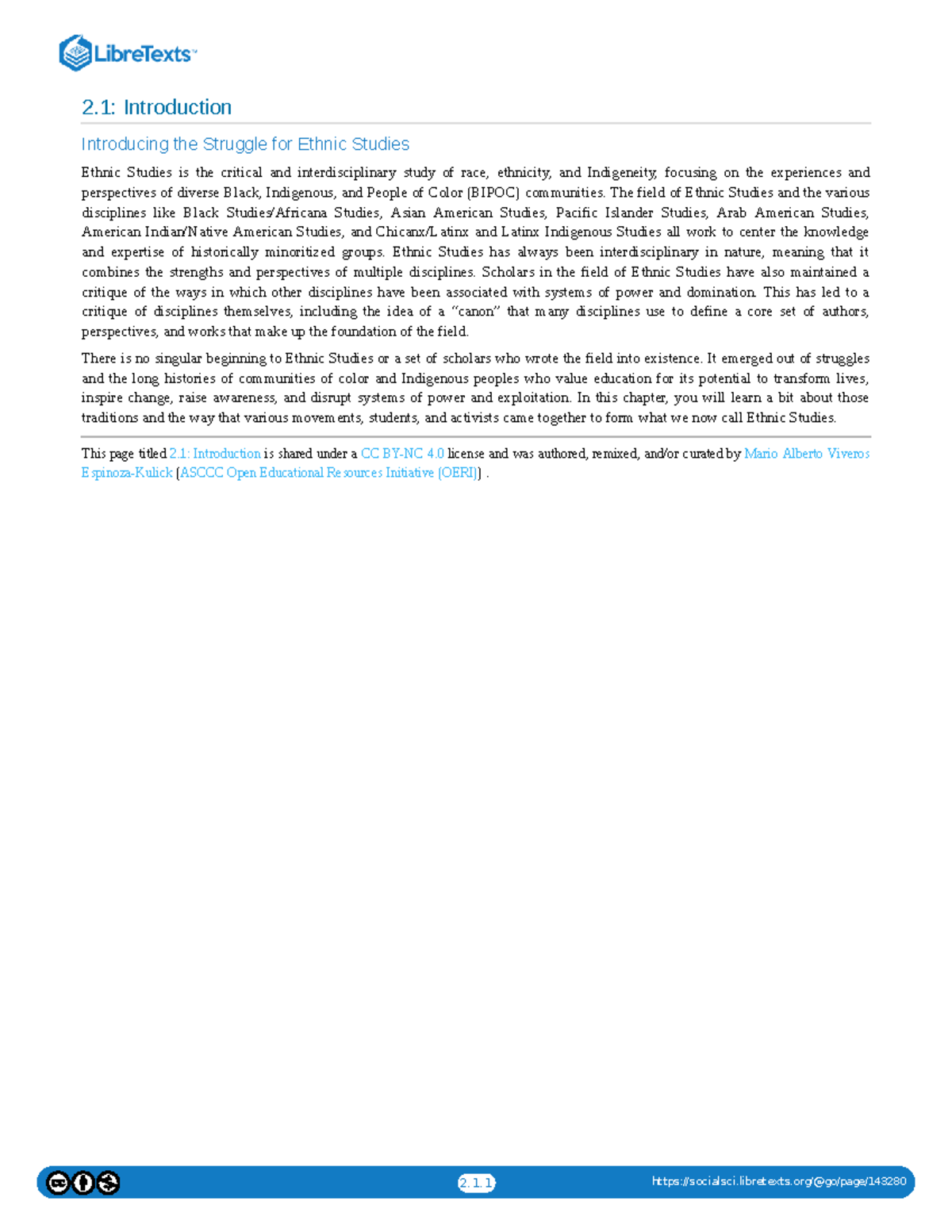 Ethnic Studies 2.1: Intro to Key Concepts & Historical Context - Studocu