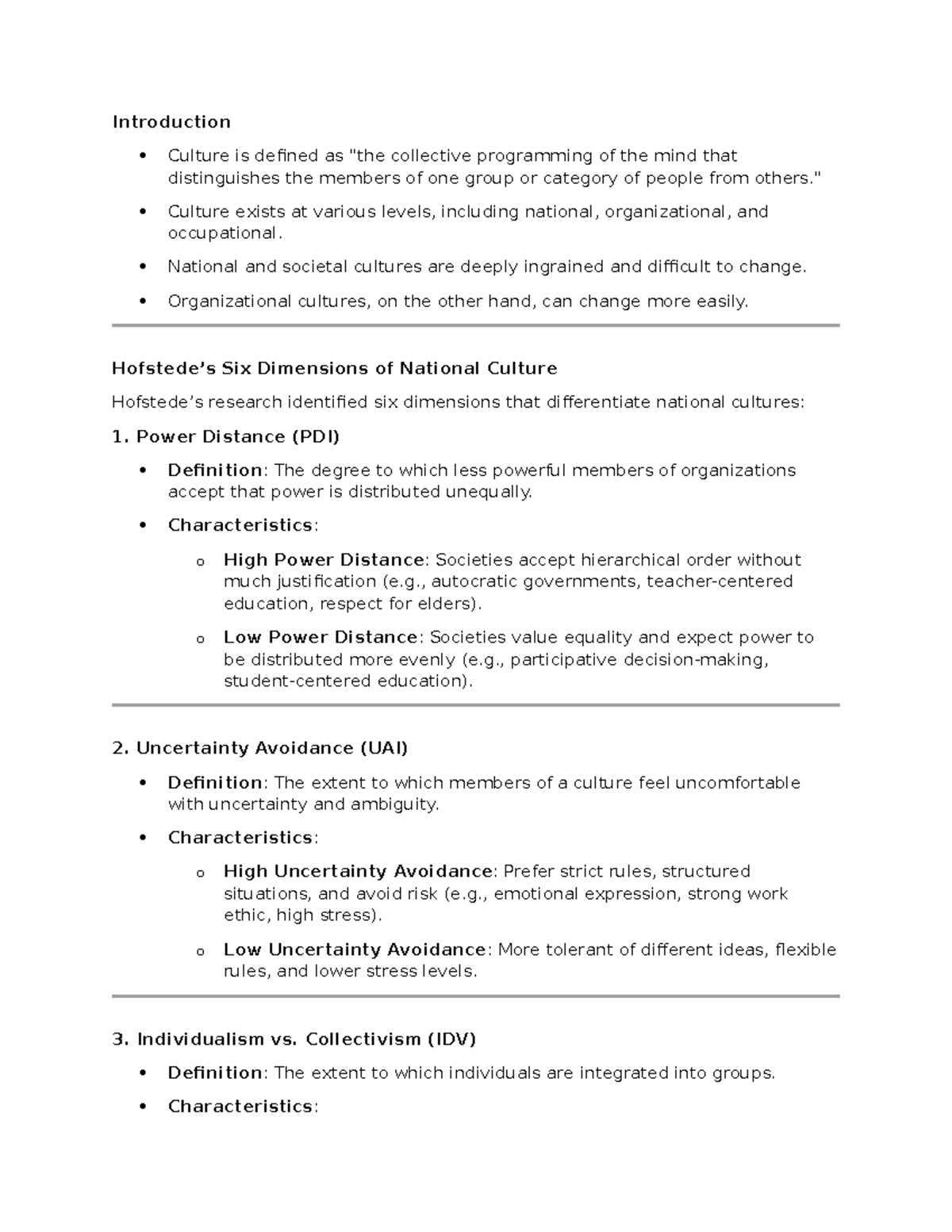 Week 6 Chapter Summary - Lecture Notes with Questions - Introduction ...
