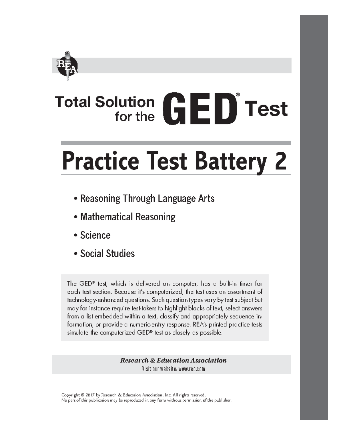 GED Online Test R2: Practice Questions for Reasoning Through Language ...