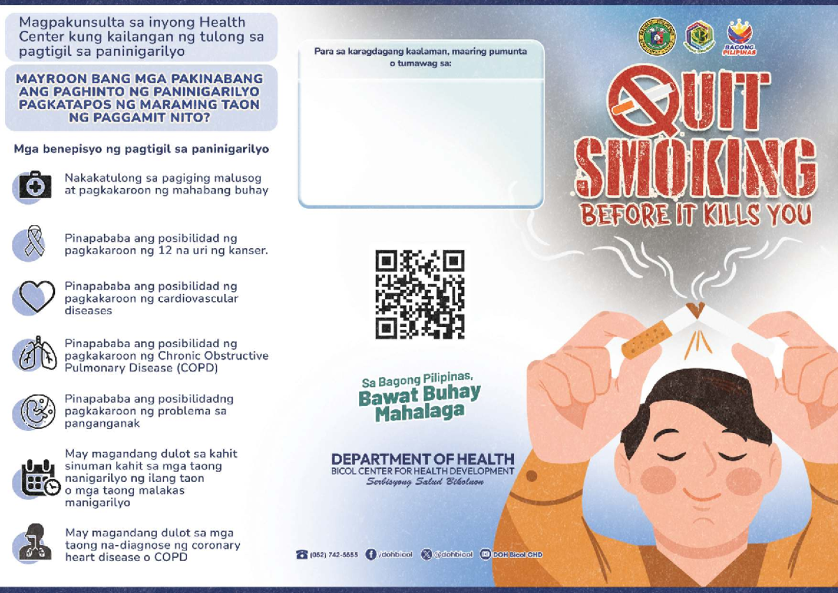 Mga Benepisyo ng Pagtigil sa Paninigarilyo: REPU at DOH - Studocu