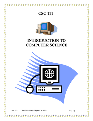 CSC 112 Note 3 - very good note - CSC 112 Principles of Computer ...