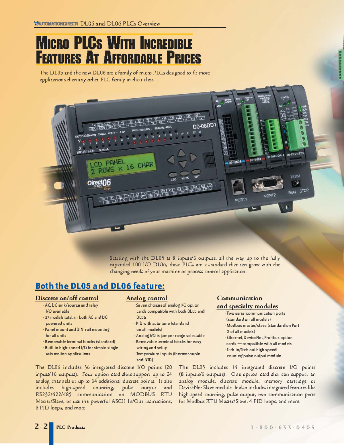 Plcs 0506 - Manual del PLC DirecLogic 06 - DL05 and DL06 PLCs Overview ...