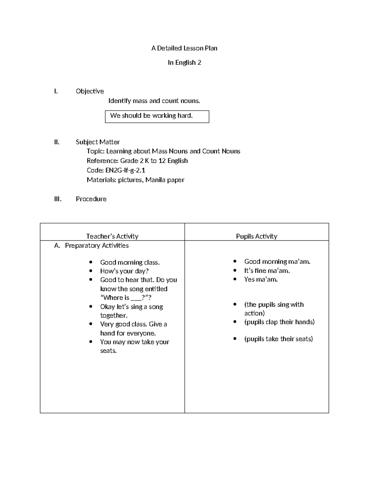 My-demo-observation-lesson-plan - A Detailed Lesson Plan In English 2 I ...