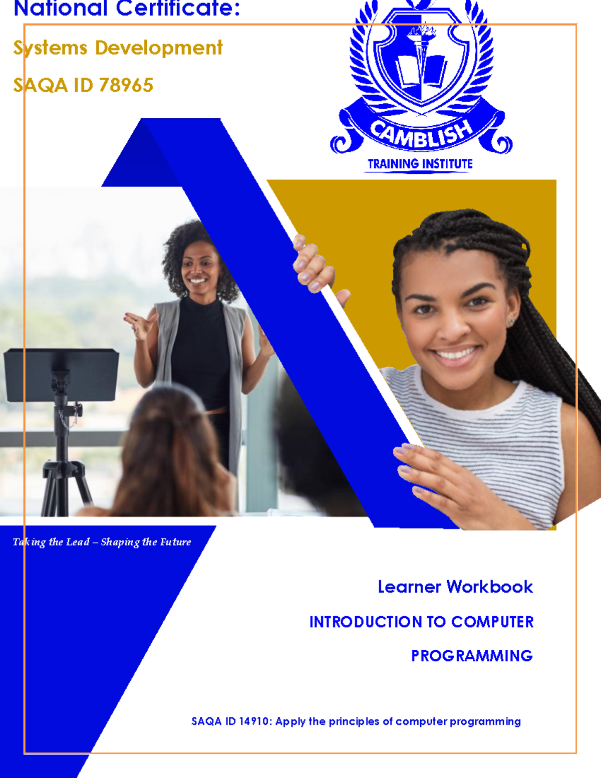 SAQA 14910 - Learner Workbook: Apply Computer Programming Principles ...