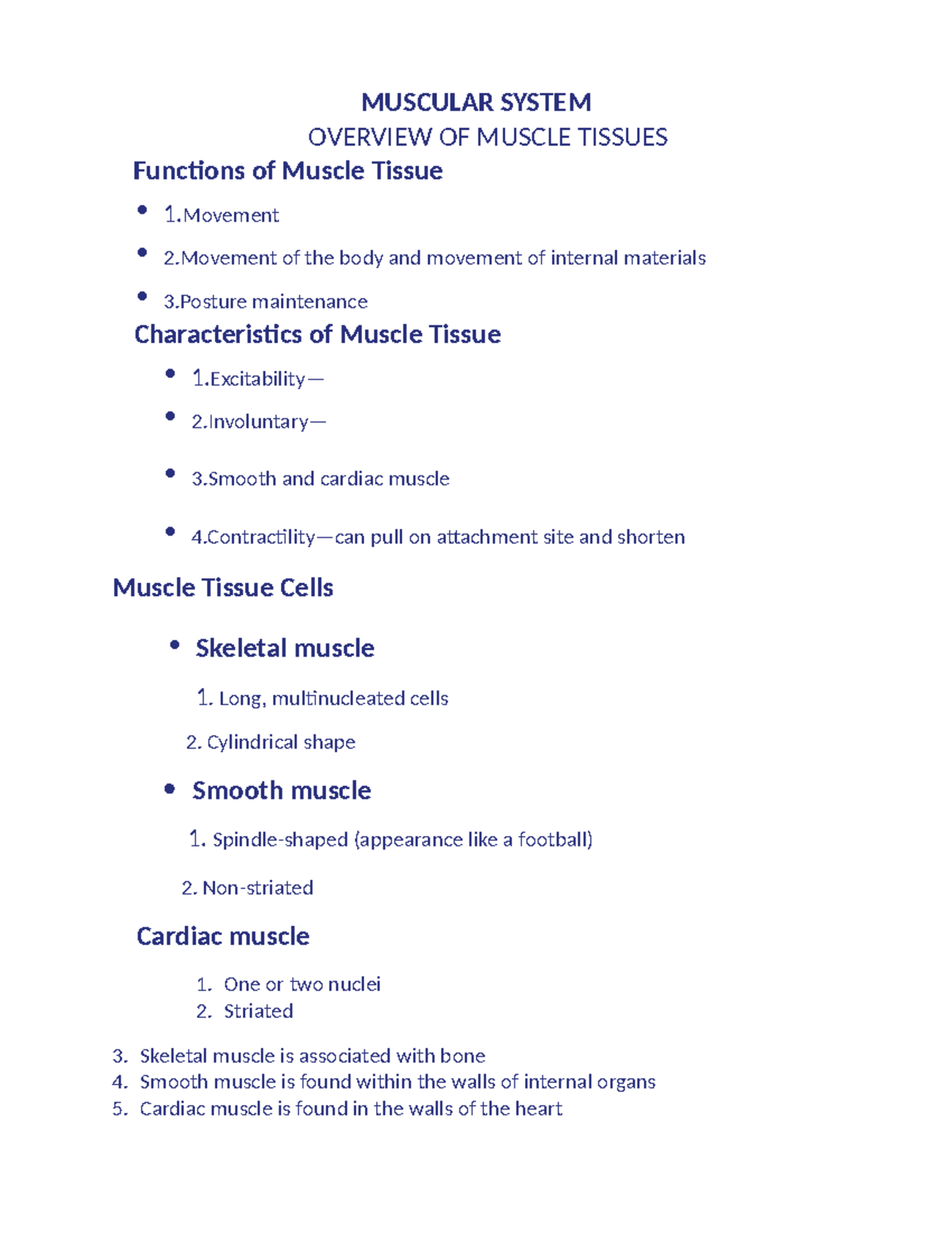 Muscular System Overview: Key Features & Functions of Muscle Tissue ...
