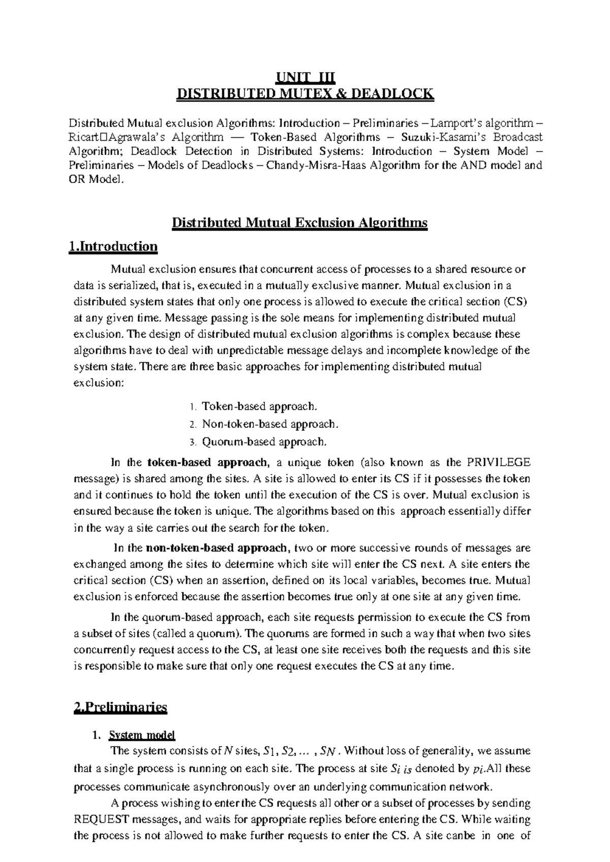 CS3551- Distributed Computing-UNIT 3 - Notes - 21 REG - UNIT III ...