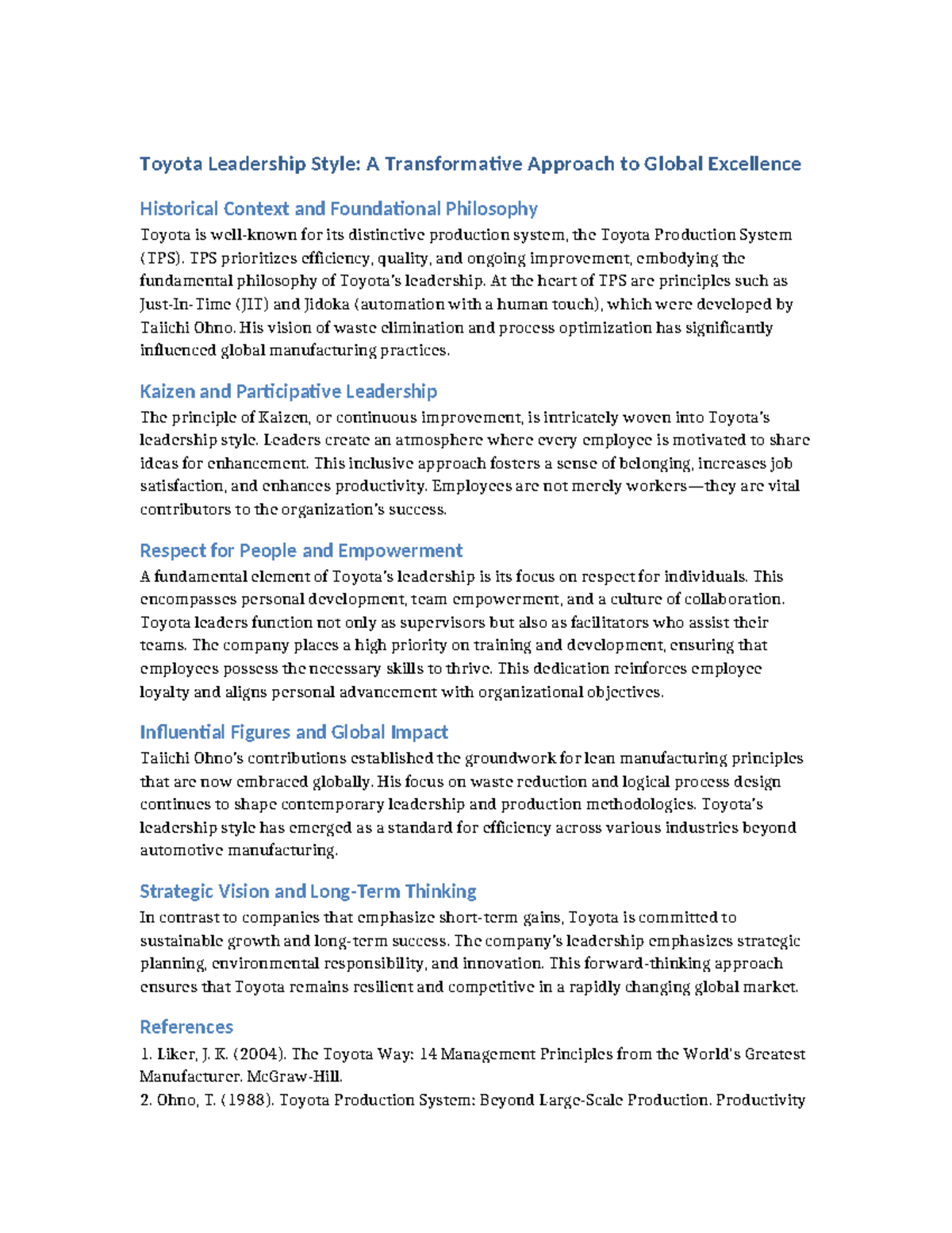 Toyota Leadership Style: Transformative Approaches & Global Impact ...