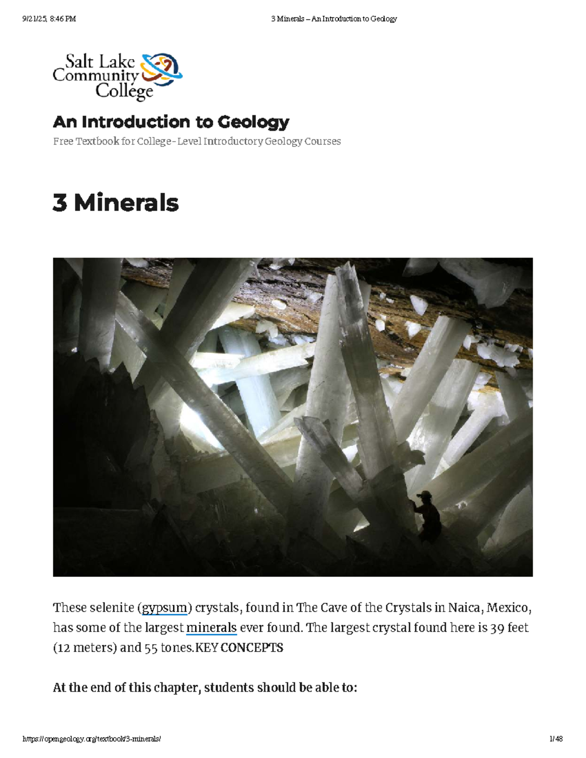 3 Minerals - Chapter from Introductory Geology Textbook (GEOL 101 ...