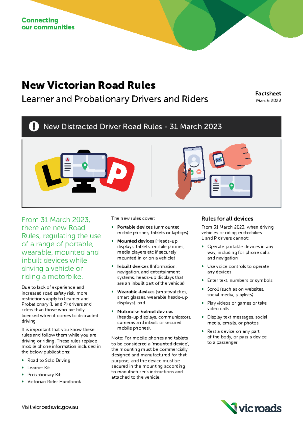 Distracted Driver Road Rules 2023: L & P Drivers' Guidelines - Studocu