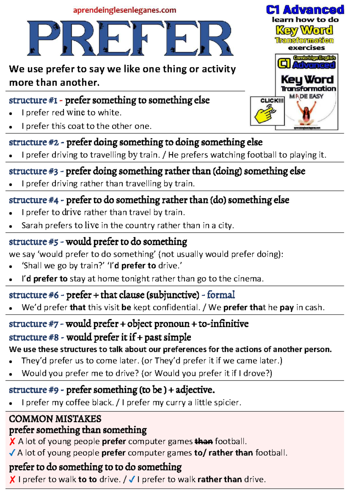 Prefer Structures: Understanding Preferences in English - Studocu