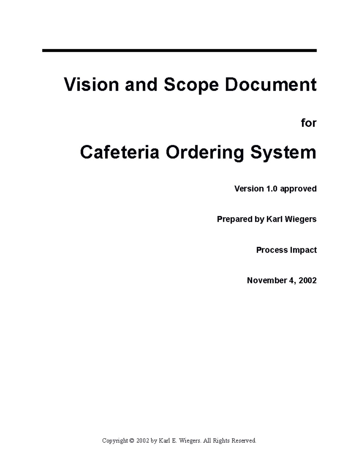 Vision and Scope for Cafeteria Ordering System (song ngữ) - Vision and ...