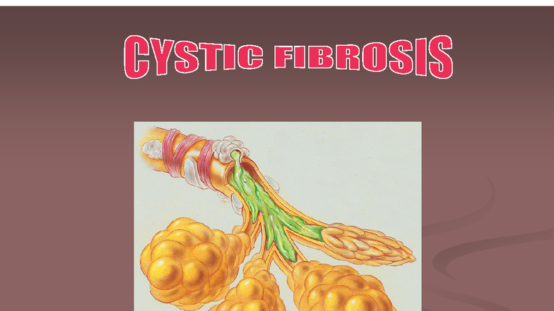 CYSTIC FIBROSIS: Clinical Insights & Lab Findings Overview - Studocu