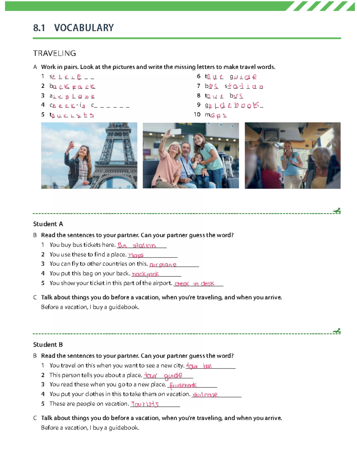 BUS 2.0 Level 2 Lesson Plan 8: Vocabulary for Traveling Activities ...
