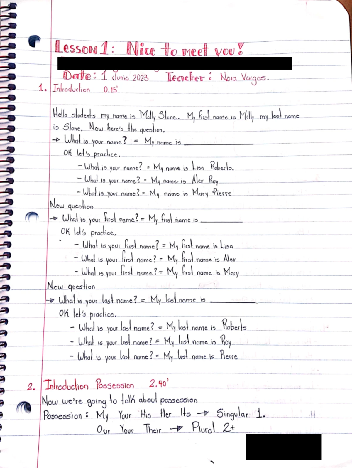 Lesson 1: Nice to Meet You - Introductory English Concepts - Studocu