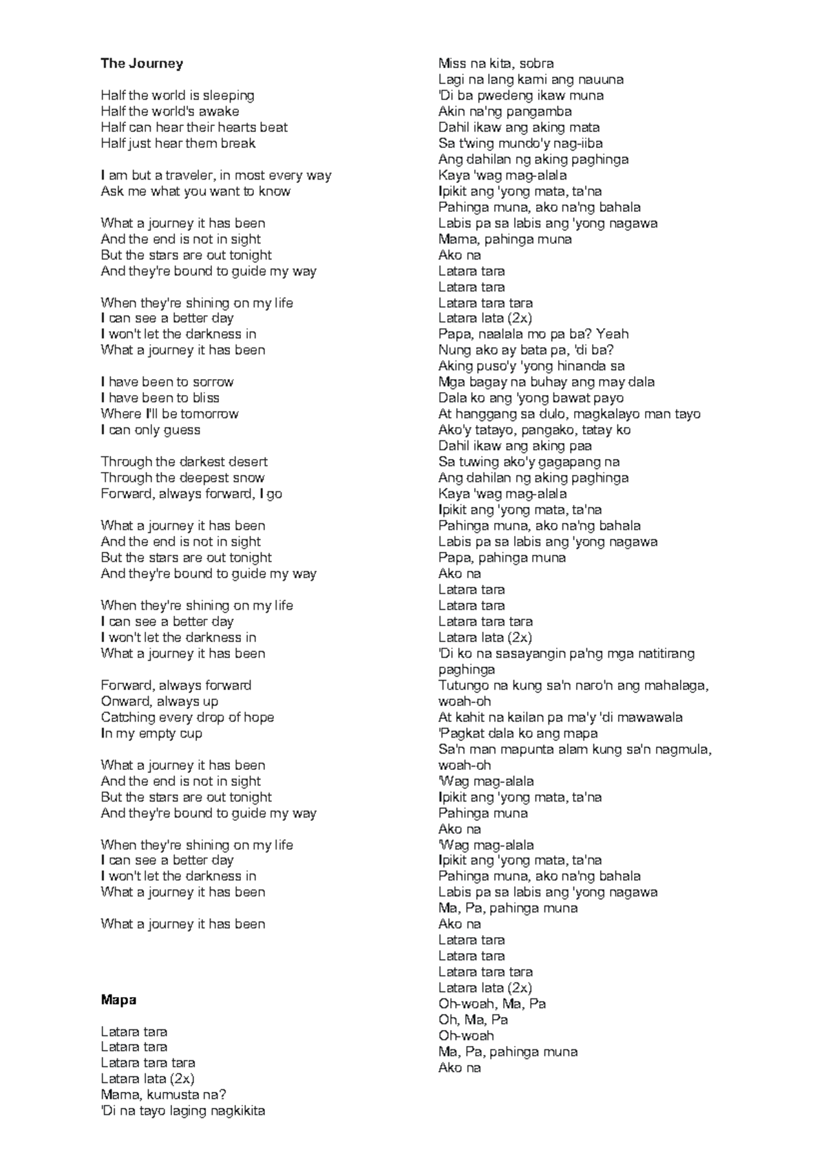 Grad Song Reference: A Journey Through Life and Love - Studocu