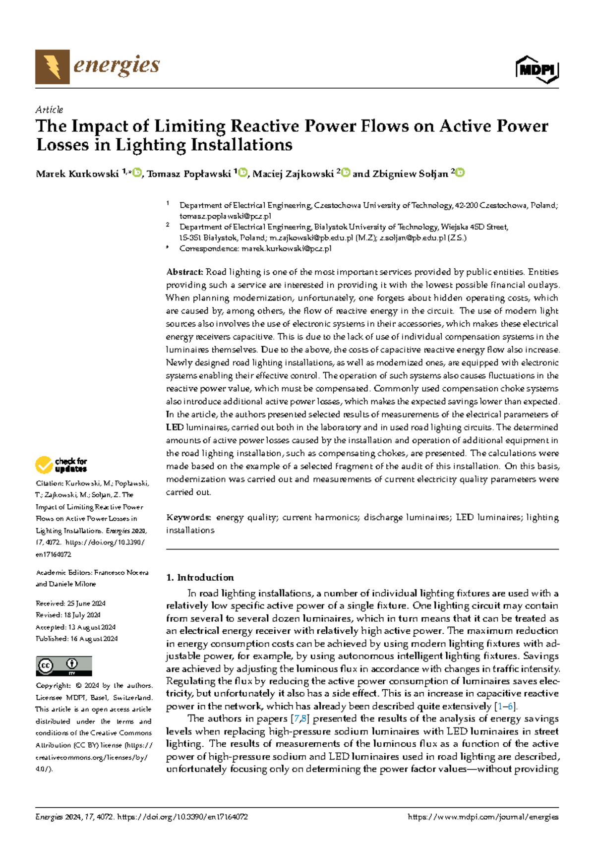 The Impact of Limiting Reactive Power Flows on Active Power Losses in ...