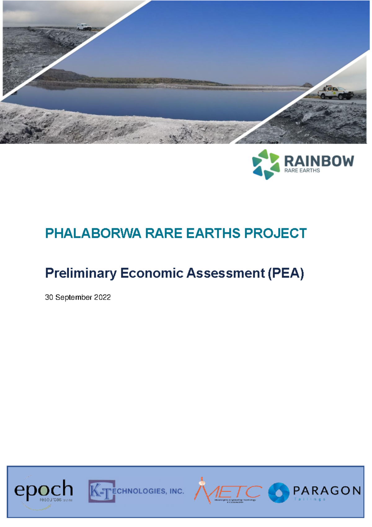 Phalaborwa Rare Earths Project (PEA) Preliminary Economic Assessment ...