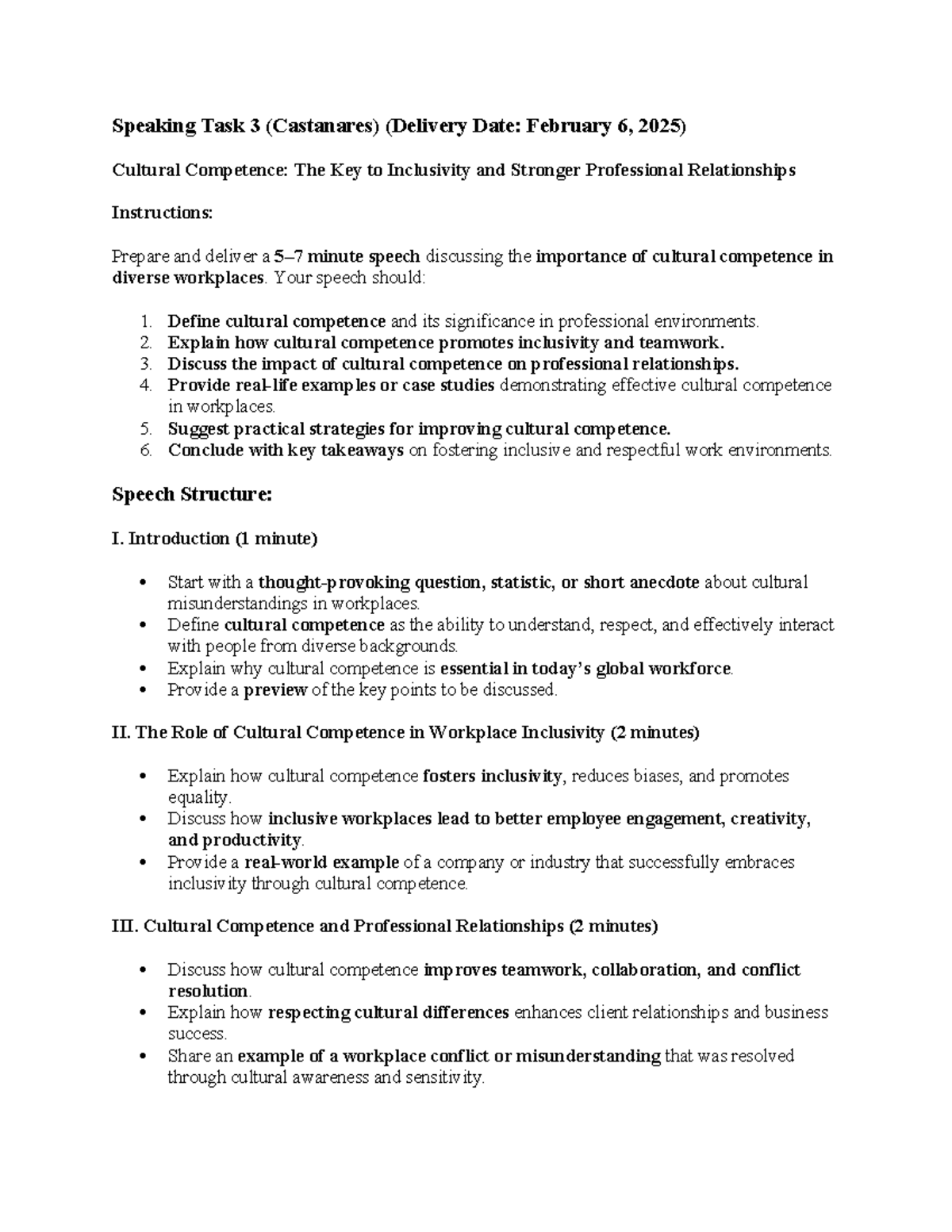 Speaking Task 3 Jtru5lt7p5odifyp85e956 Speaking Task 3 Castanares