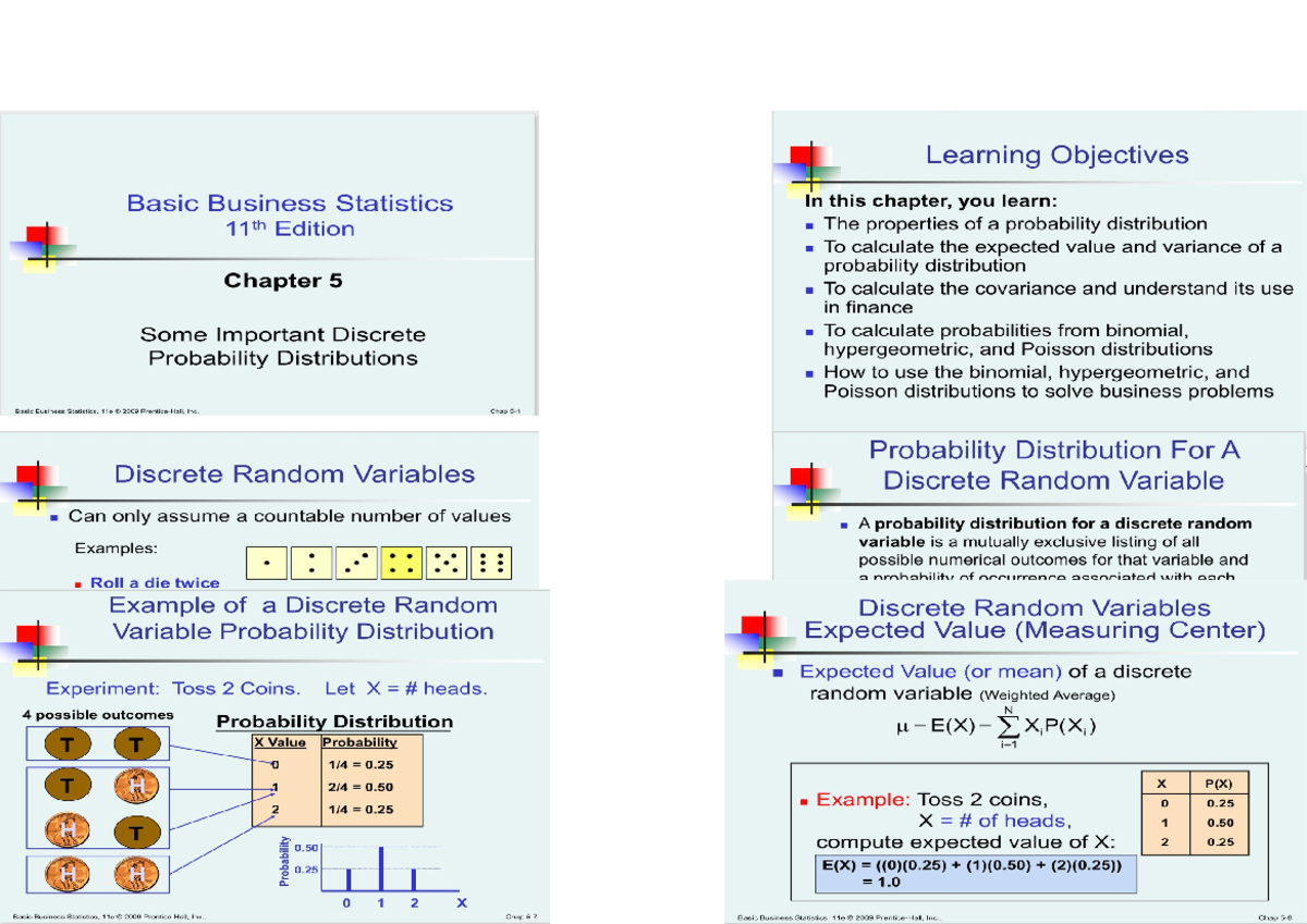 Basic Business Statistics 11e: Chapter 5 Learning Objectives - Studocu