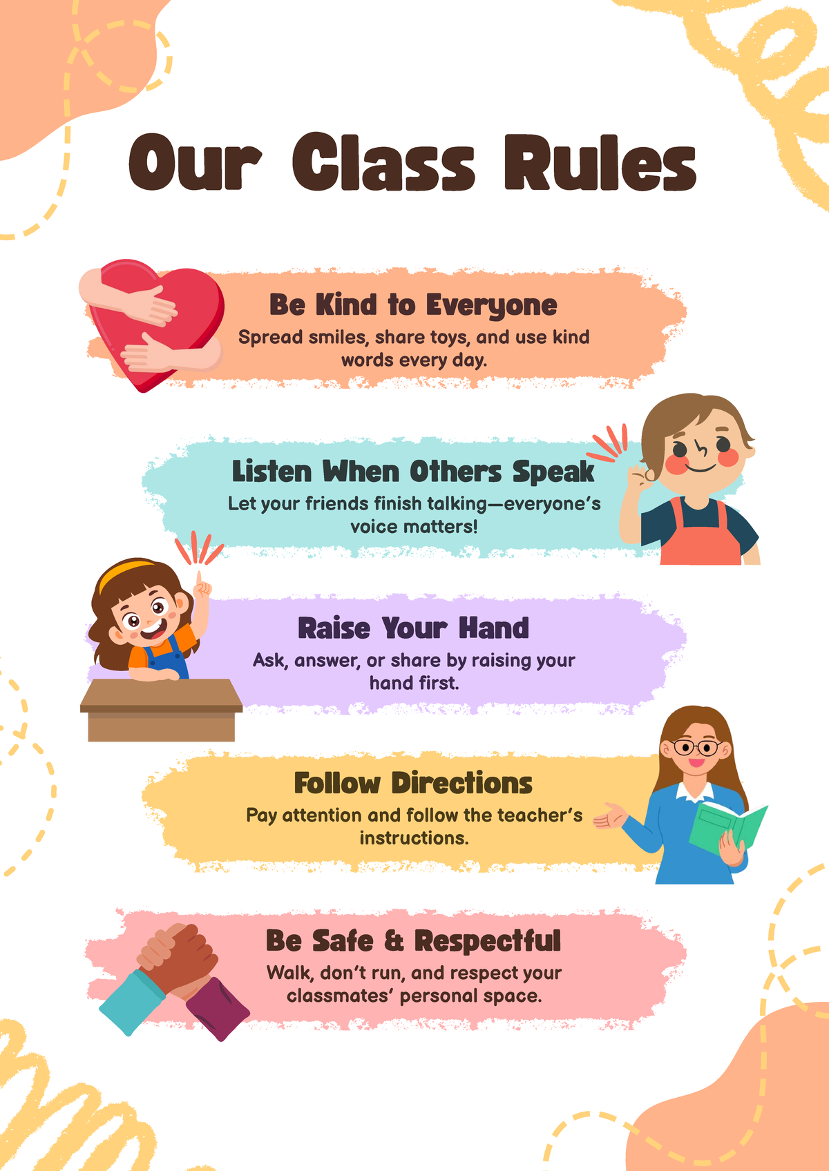 Classroom rules - English III - Our Class Rules Be Safe & Respectful ...