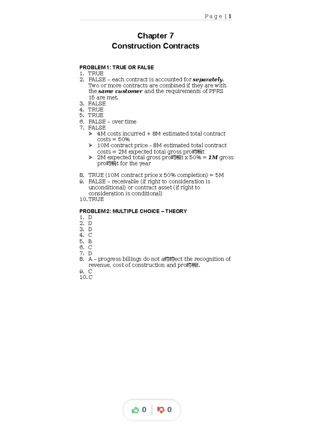 Sol Man - Chapter 7 Construction Contracts (2021 Edition) Summary - Studocu