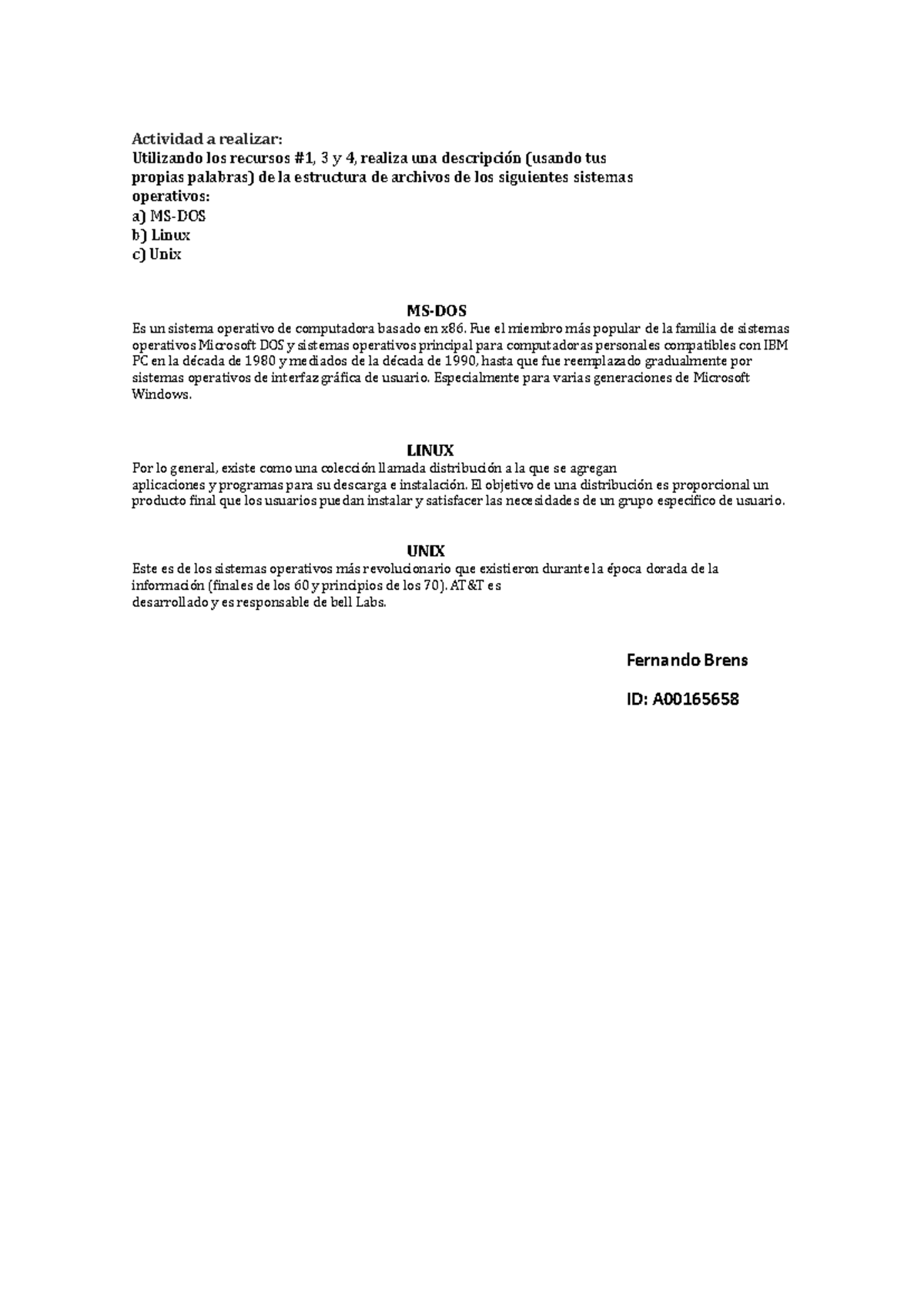 Estructura de Archivos en Sistemas Operativos: Linux y Unix - Studocu