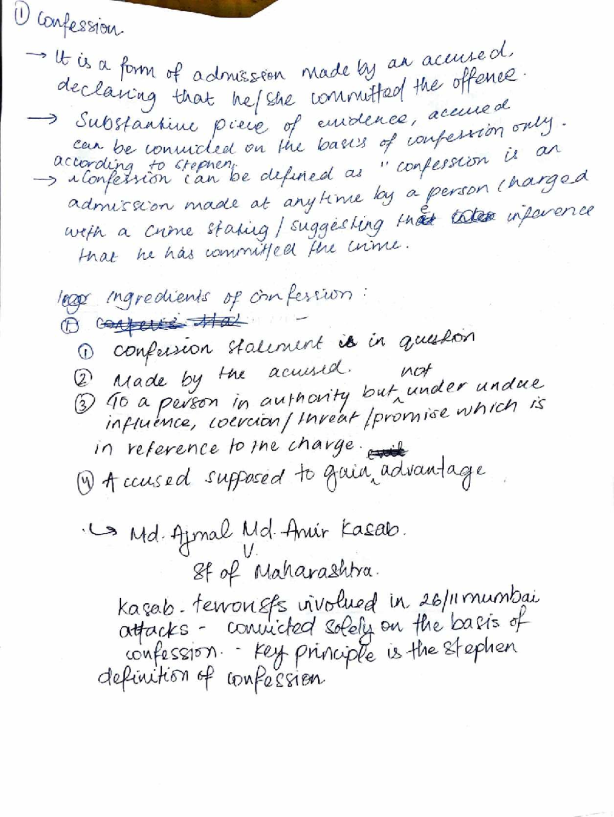 Confession in Criminal Law: Key Principles and Types (BSA) - Studocu