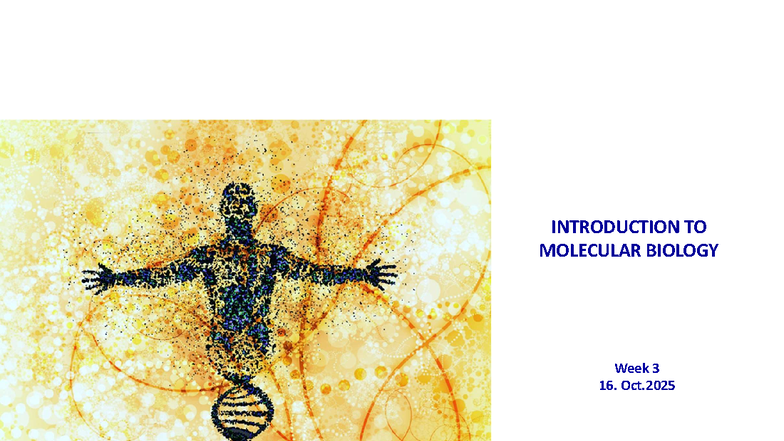 Molecular Biology: Week 3 Learning Outcomes & Key Concepts (BIO 101 ...