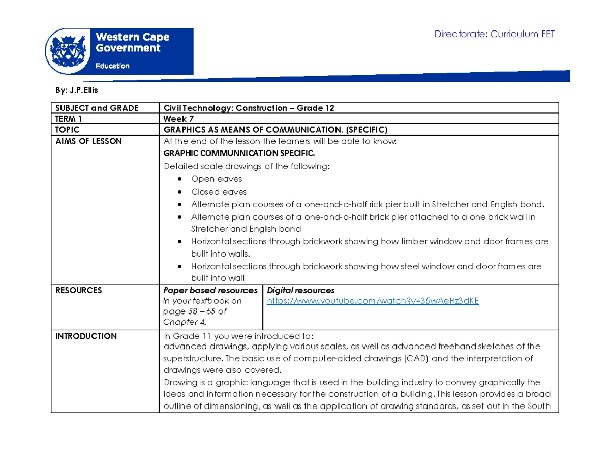 GAUTENG PROVINCE EDUCATION REPUBLIC OF SOUTH AFRICA Grade 12 Electrical ...