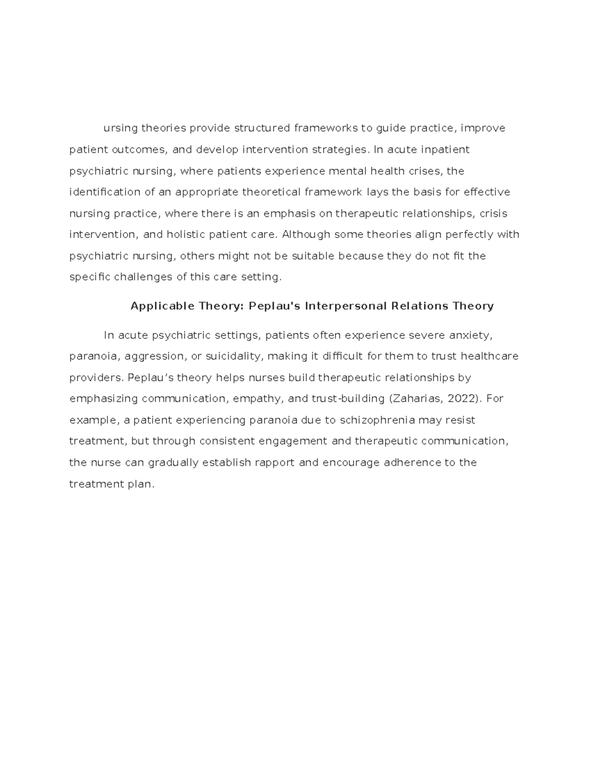 Nursing Theories in Acute Psychiatric Care: Frameworks & Strategies ...