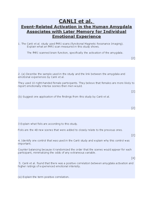 Andrade (Doodling) study notes - Andrade (Doodling) Outline the aim of ...