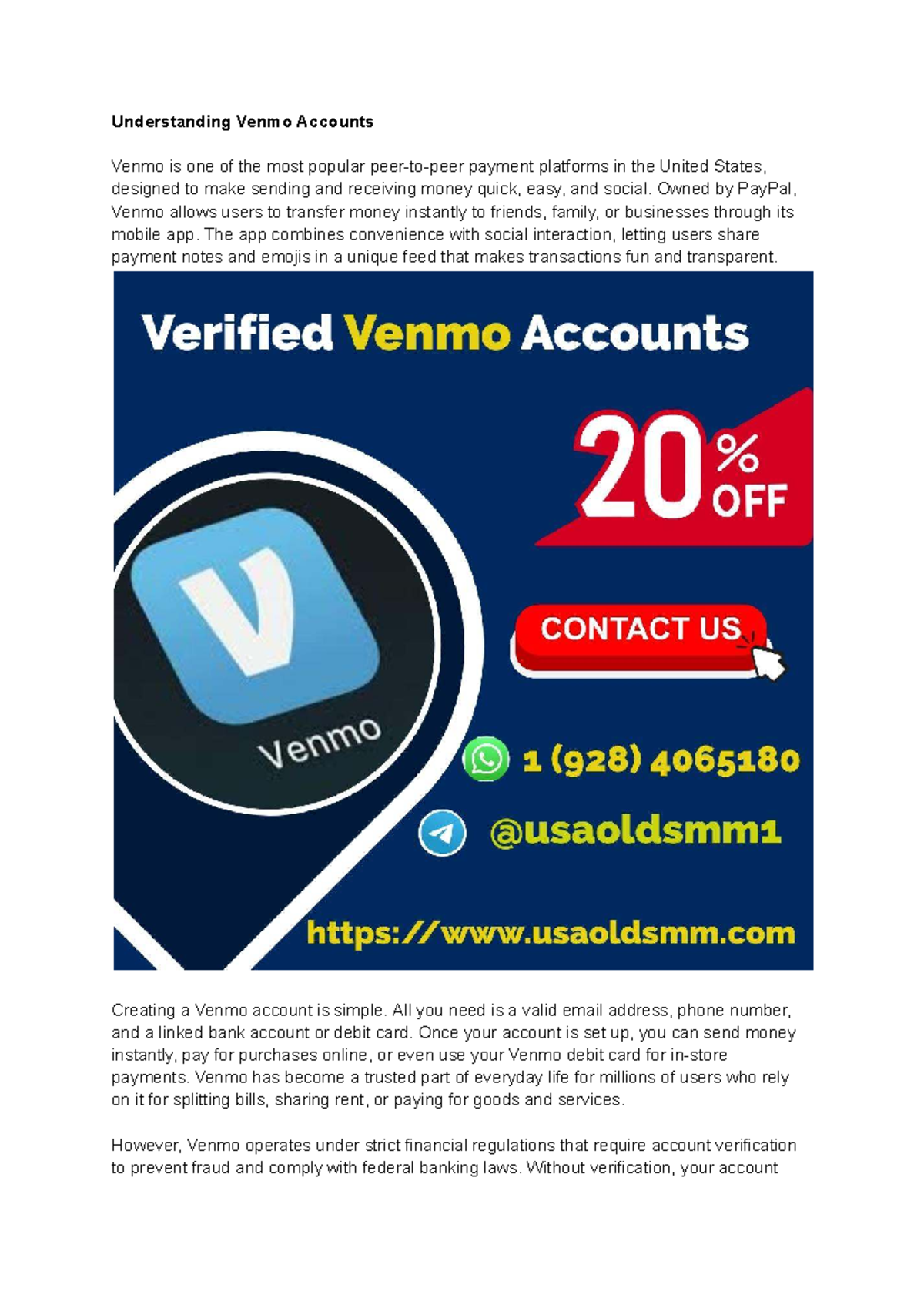Understanding Venmo Accounts: Risks & Verification Process - Studocu