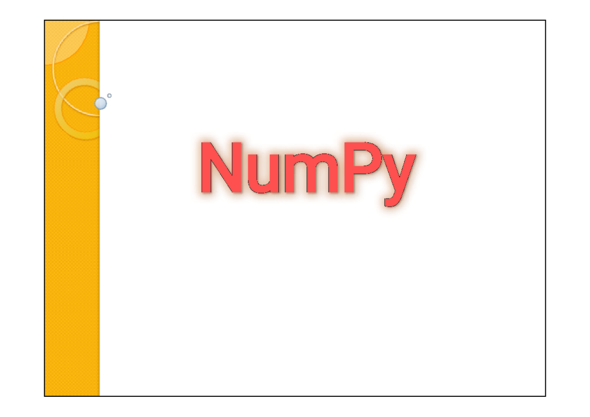 NumPy Lecture Notes: Core Concepts & Python Integration - Studocu
