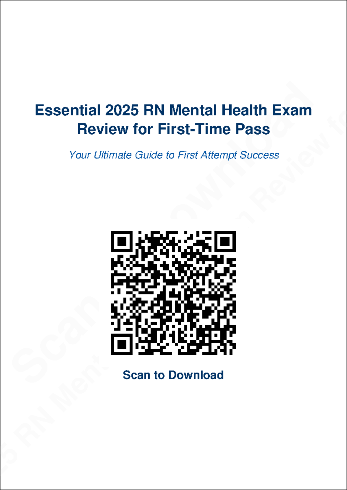 Essential 2025 RN Mental Health Exam Review for First Time Pass - Scan ...