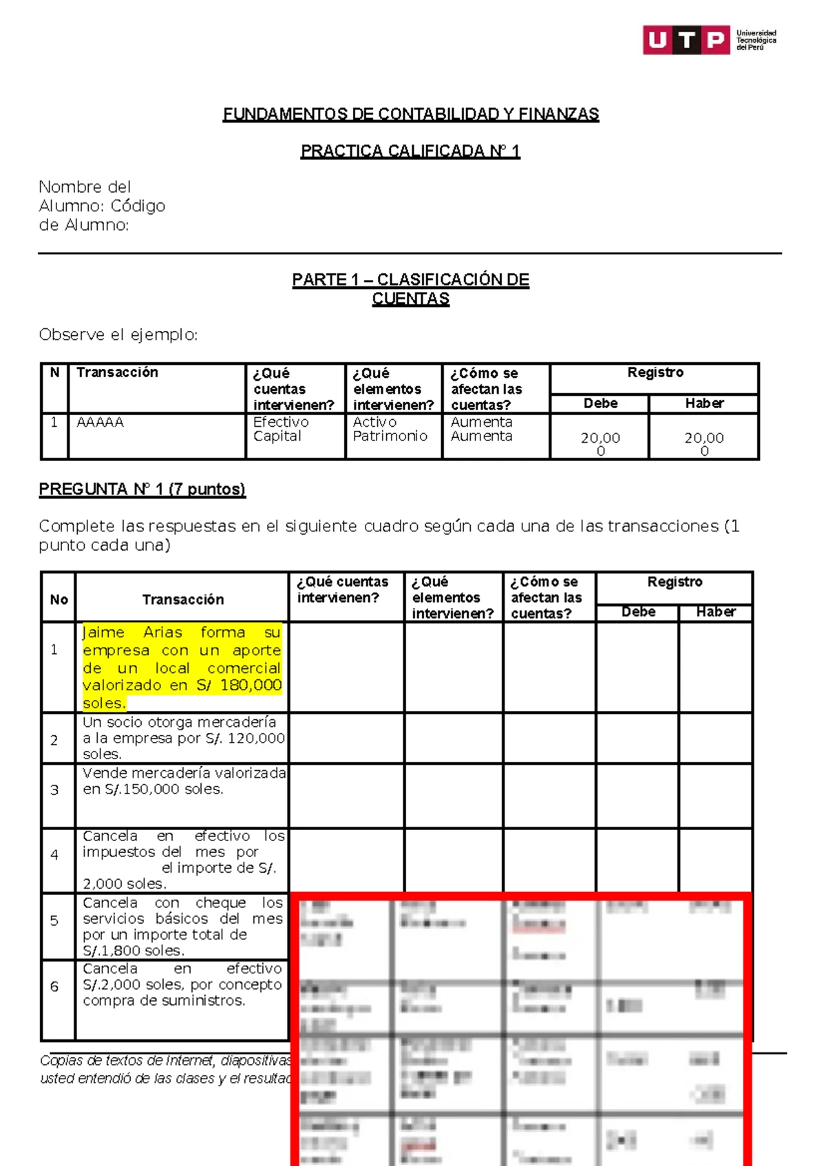 FUNDAMENTOS DE CONTABILIDAD Y FINANZAS - PRÁCTICA CALIFICADA 2 (AC-S16) - Studocu